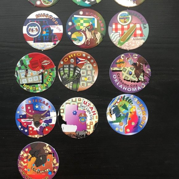 Toys | Rare Set Of 54 Pogs 5 Us States 4 Branches Of Government | Poshmark